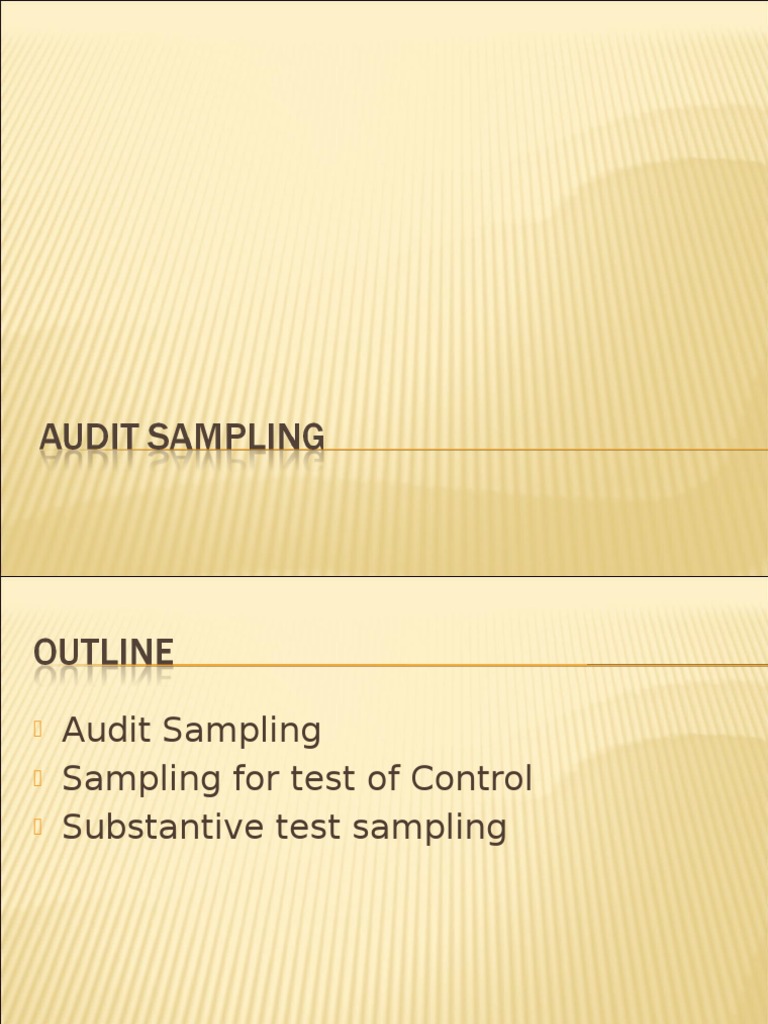 Audit Sampling | PDF