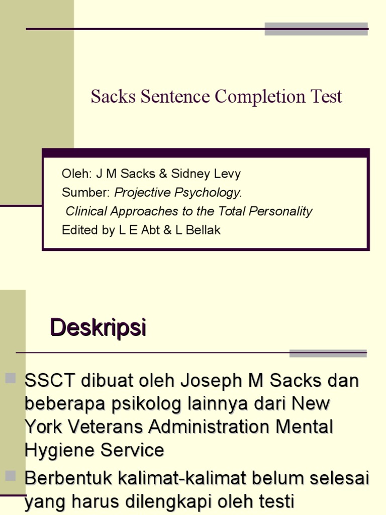 SSCT | PDF | Kesehatan Holistik