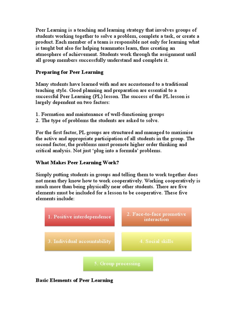 Peer Effects in The Classroom | PDF | Learning | Classroom