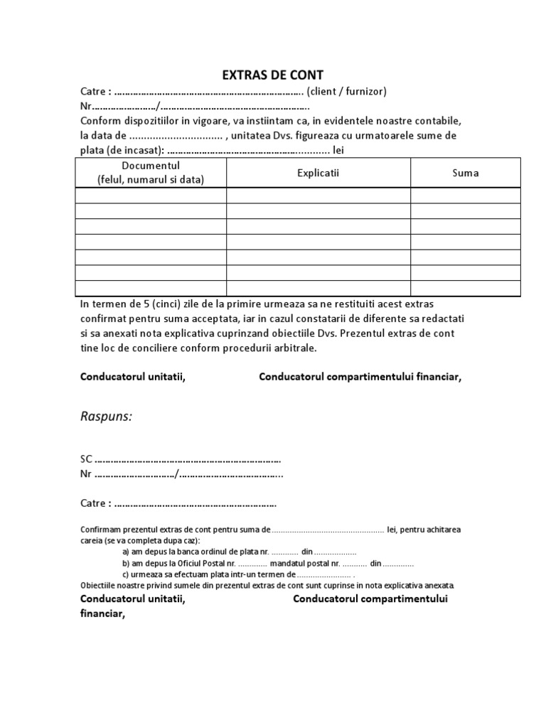 Extras Confirmare Sold PDF | PDF