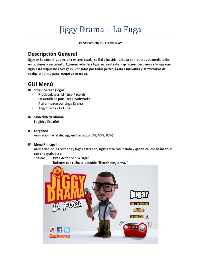 GDD An Example | PDF | Animación | Videojuegos