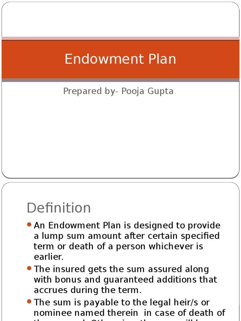 Endowment Plan | PDF | Life Insurance | Insurance