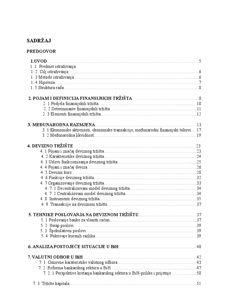 Devizno Tržište BiH | PDF