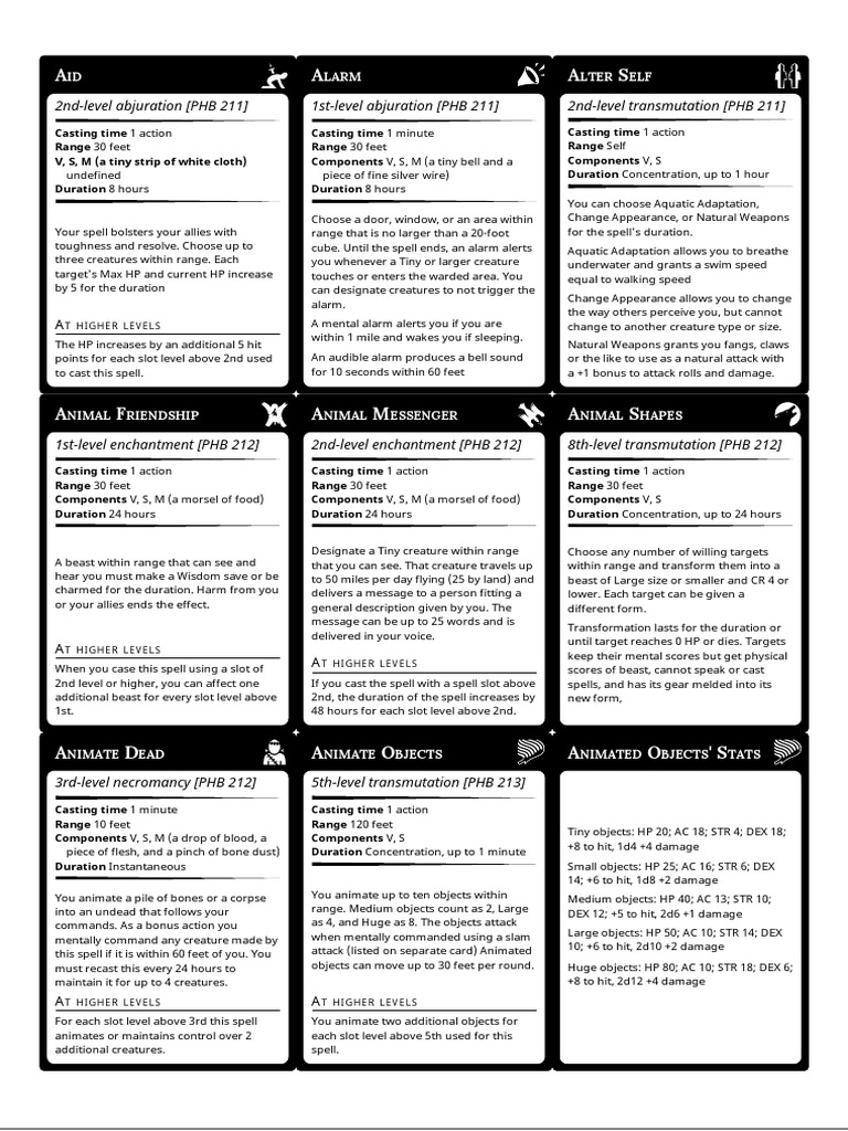 D&D 5E All Spells | PDF | Nature