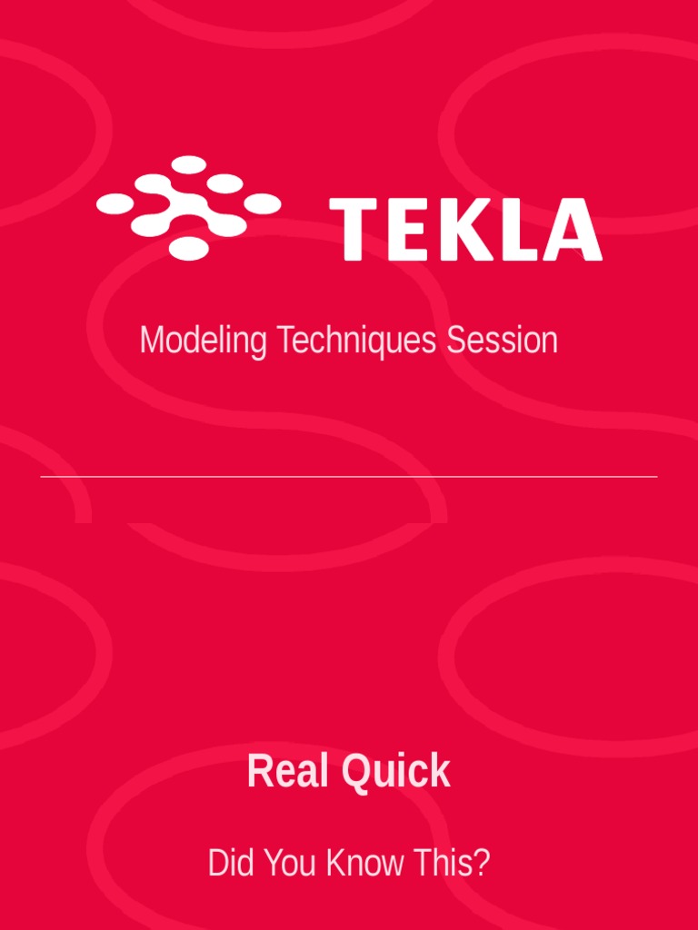 Tekla Steel - Modeling Tips | PDF | Screw | Beam (Structure)