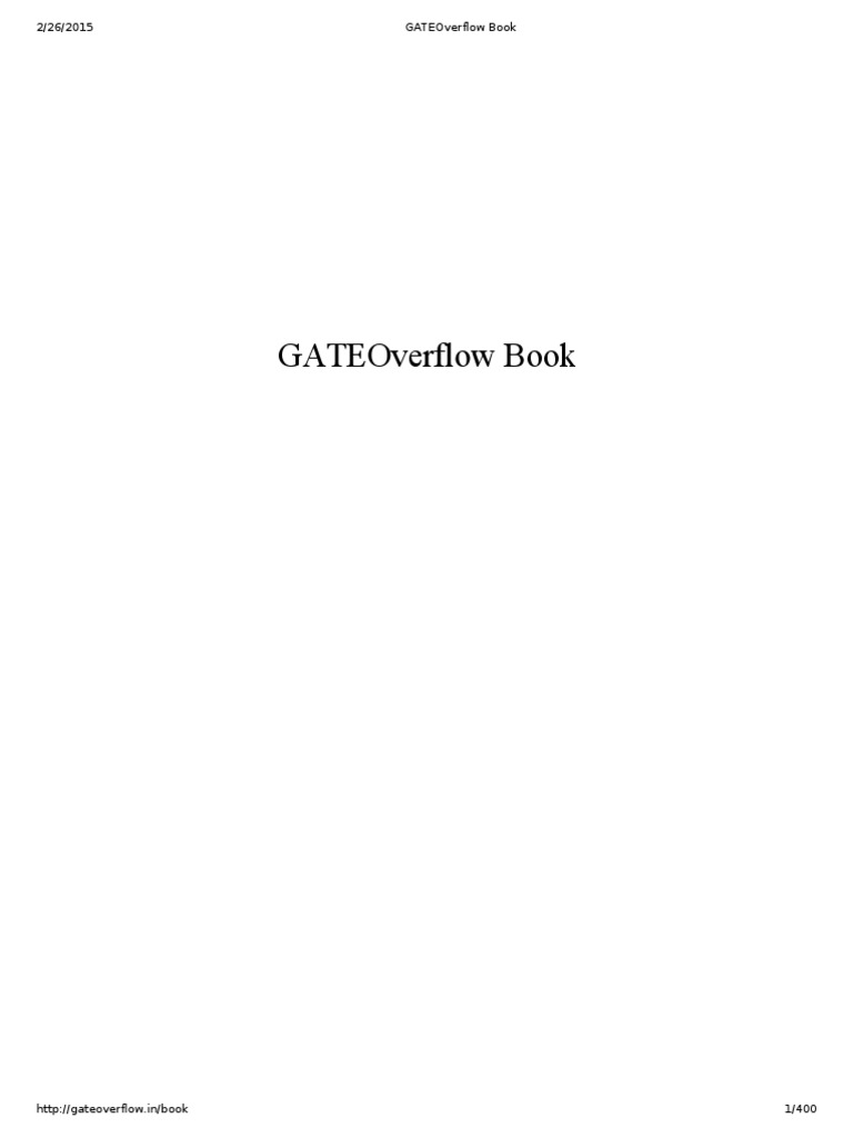 GATEOverflow Book PDF | PDF | Time Complexity | Computational Complexity Theory
