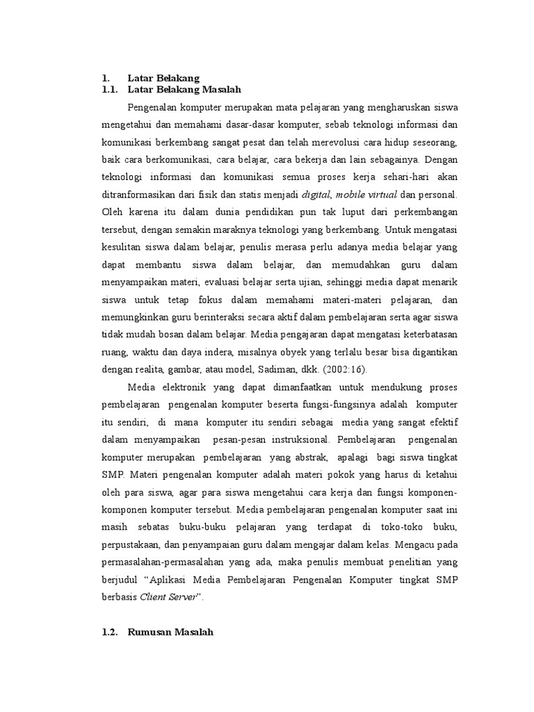 Proposal Skripsi Teknik Informatika | PDF