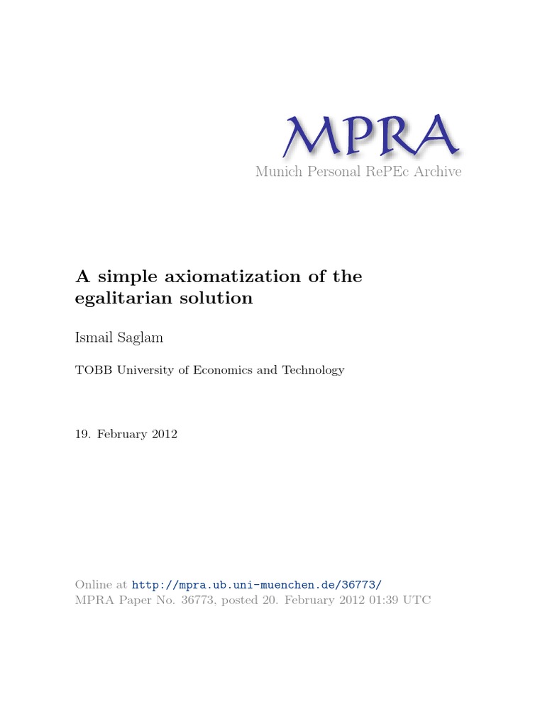 A Simple Axiomatization of The | PDF | Mathematical Concepts | Teaching ...