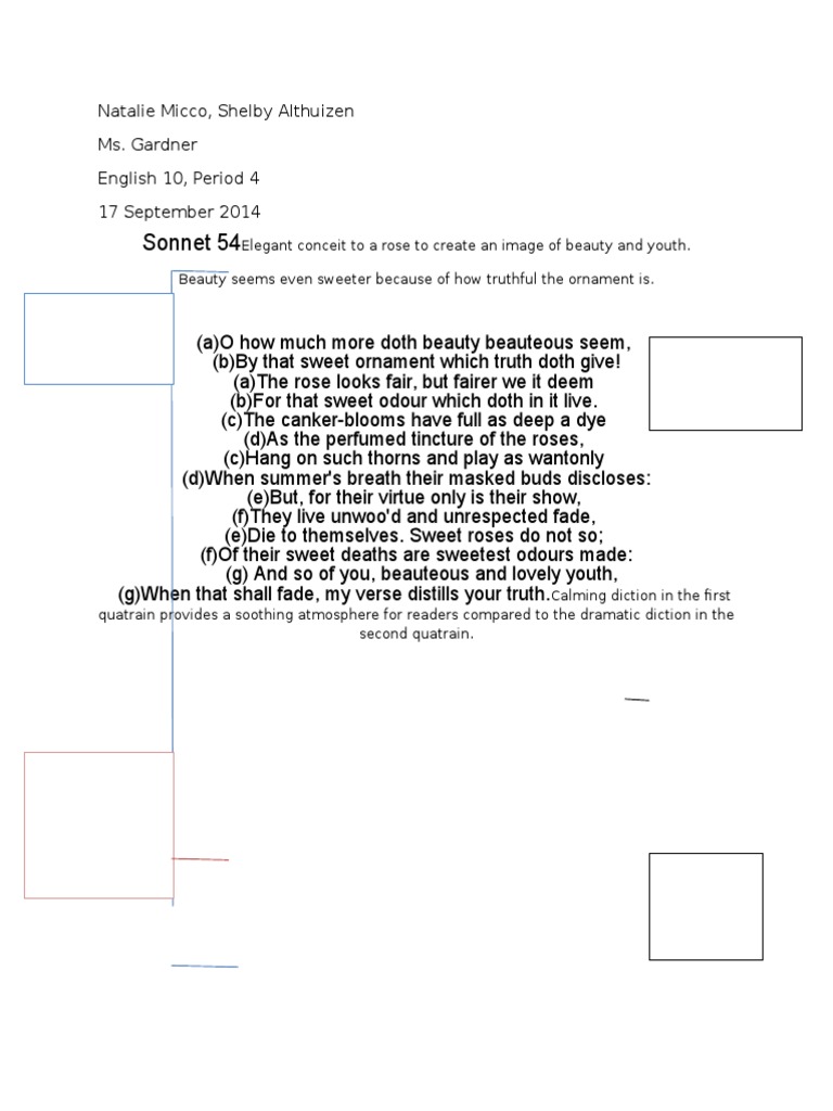 Sonnet 54 Analysis and Themes | PDF | Art | Classics