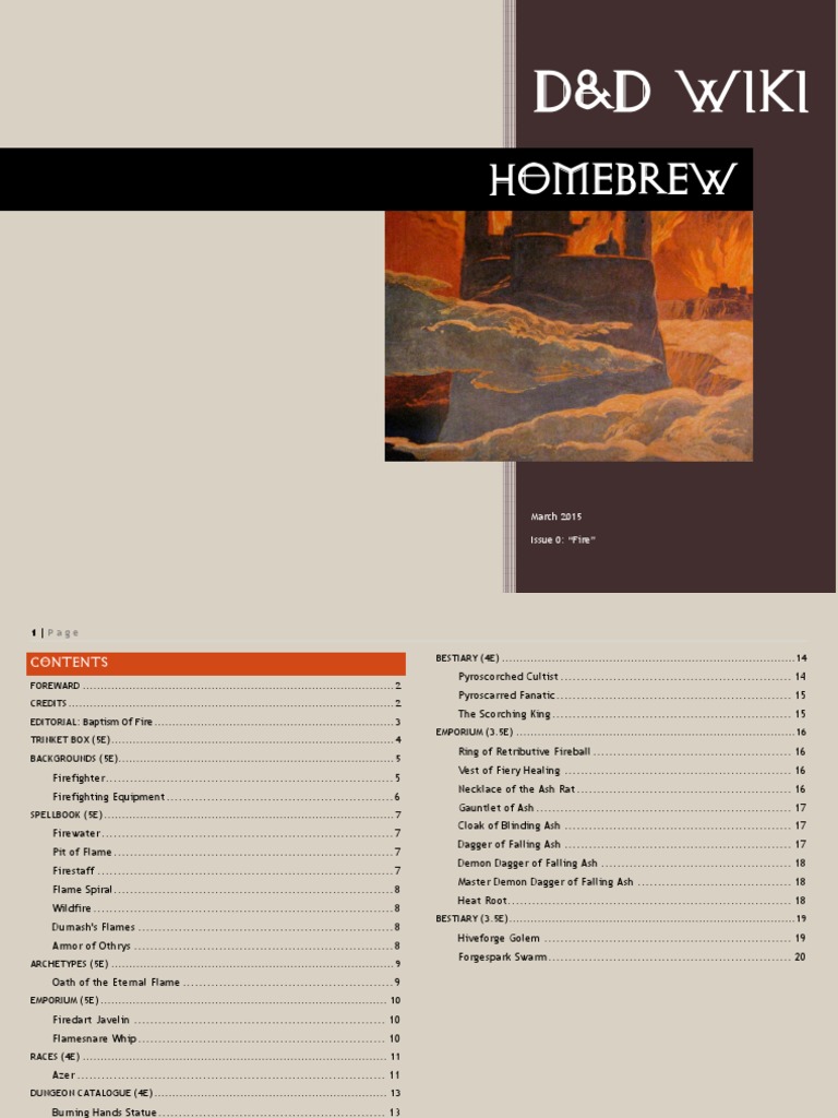 Homebrew Issue 0 | Dwarf (Dungeons & Dragons)