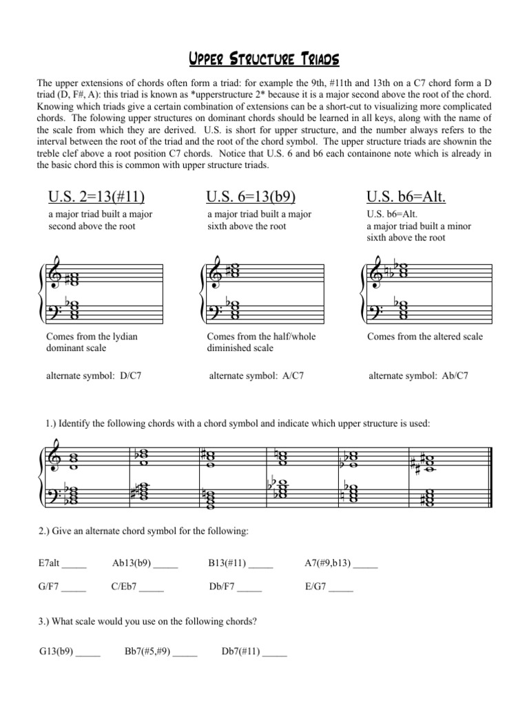 Upper Structure Triads Handout | PDF