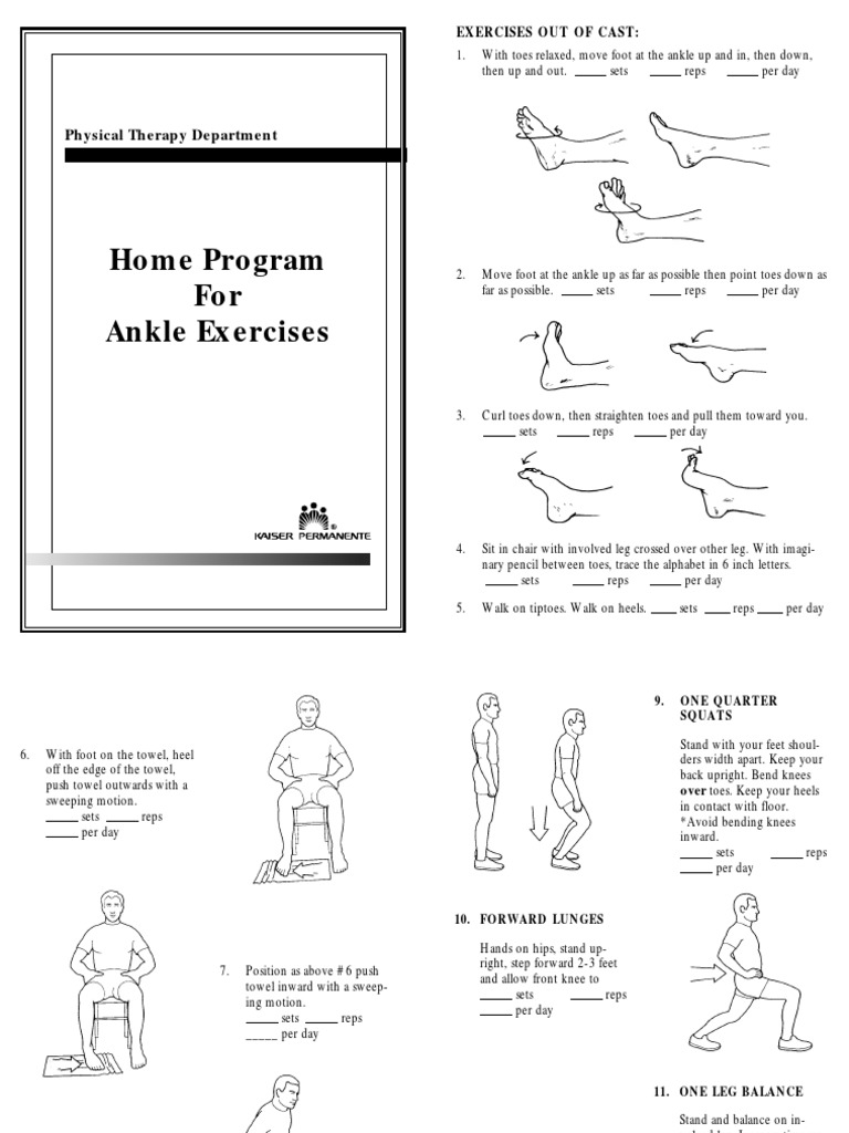 Ankle Rehab Exercises Guide | PDF