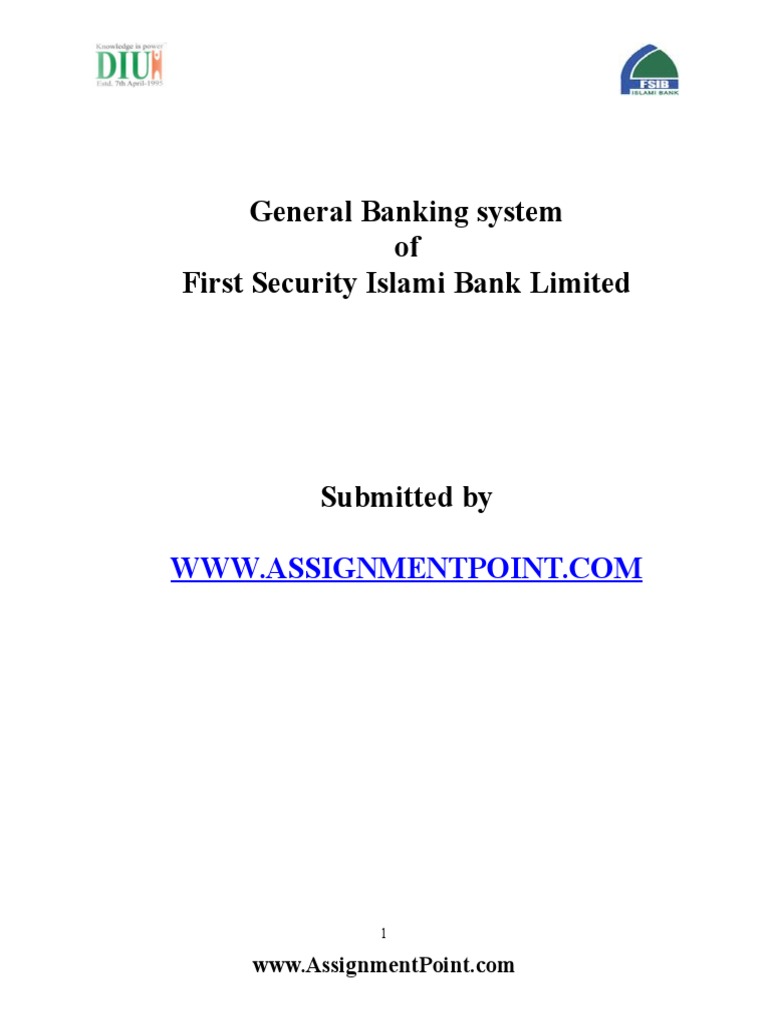 Overview of First Security Islami Bank | PDF | Deposit Account | Banks