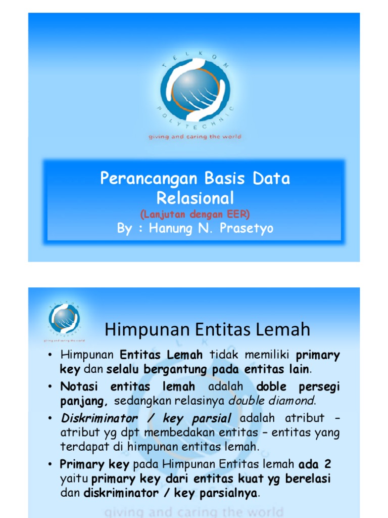 Basis Data 8 Perancangan Erd2 PDF | PDF