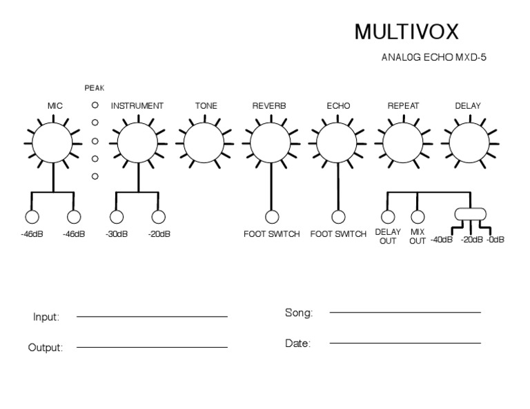 Multivox Mxd-5 Analog Echo Effector Manual | PDF
