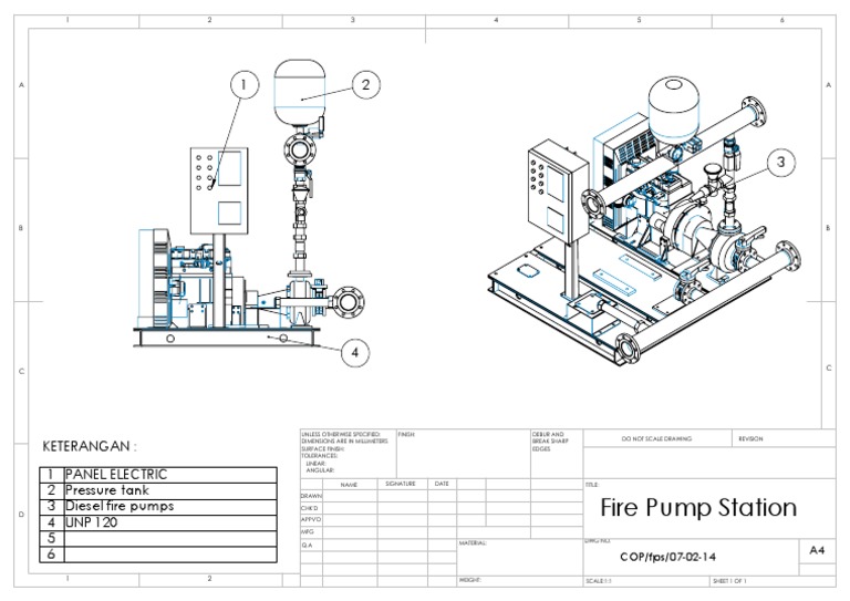 Fire Pump Station Technical Drawing | PDF