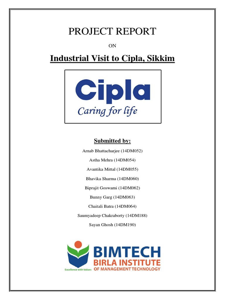 Industrial Trip Report CIPLA PDF | PDF | Pharmaceutical Drug | Dividend