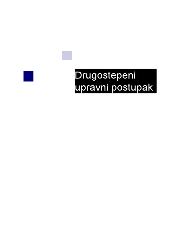 Drugostepeni Upravni Postupak | PDF