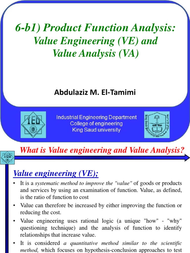 VAVE | Value (Economics) | Reliability Engineering | Free 30-day Trial ...