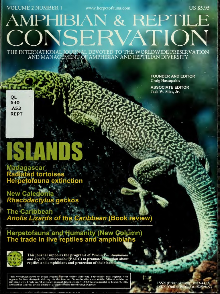 Amphibian and Reptile Conservation Magazine - Islands Vol 2 No 1 | PDF ...