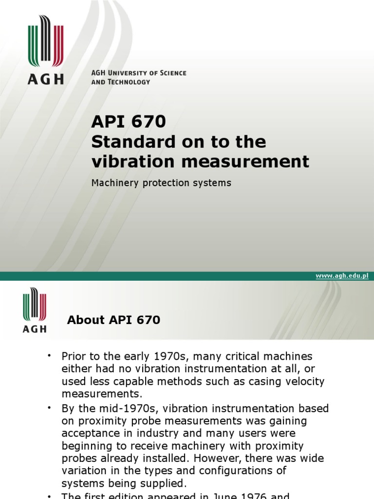 API 670 - Standard On To The Vibration Measurement | PDF | Home ...