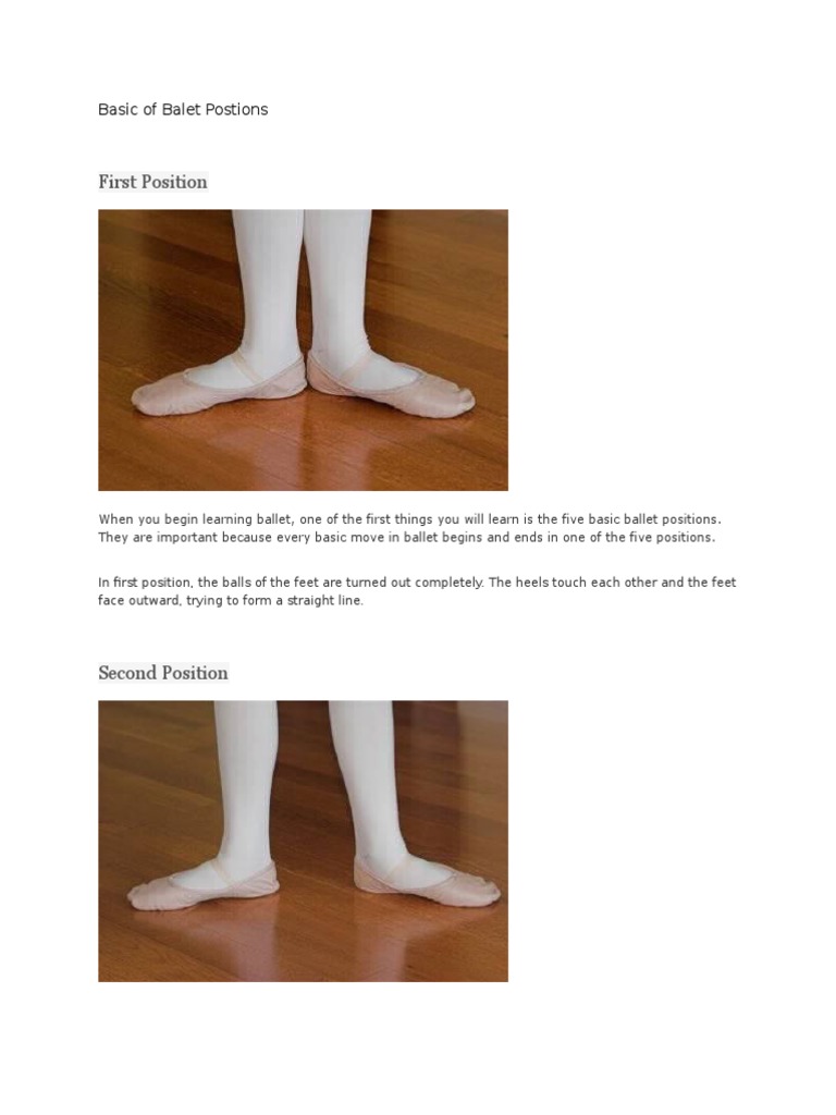 Basic of Balet Postions | PDF