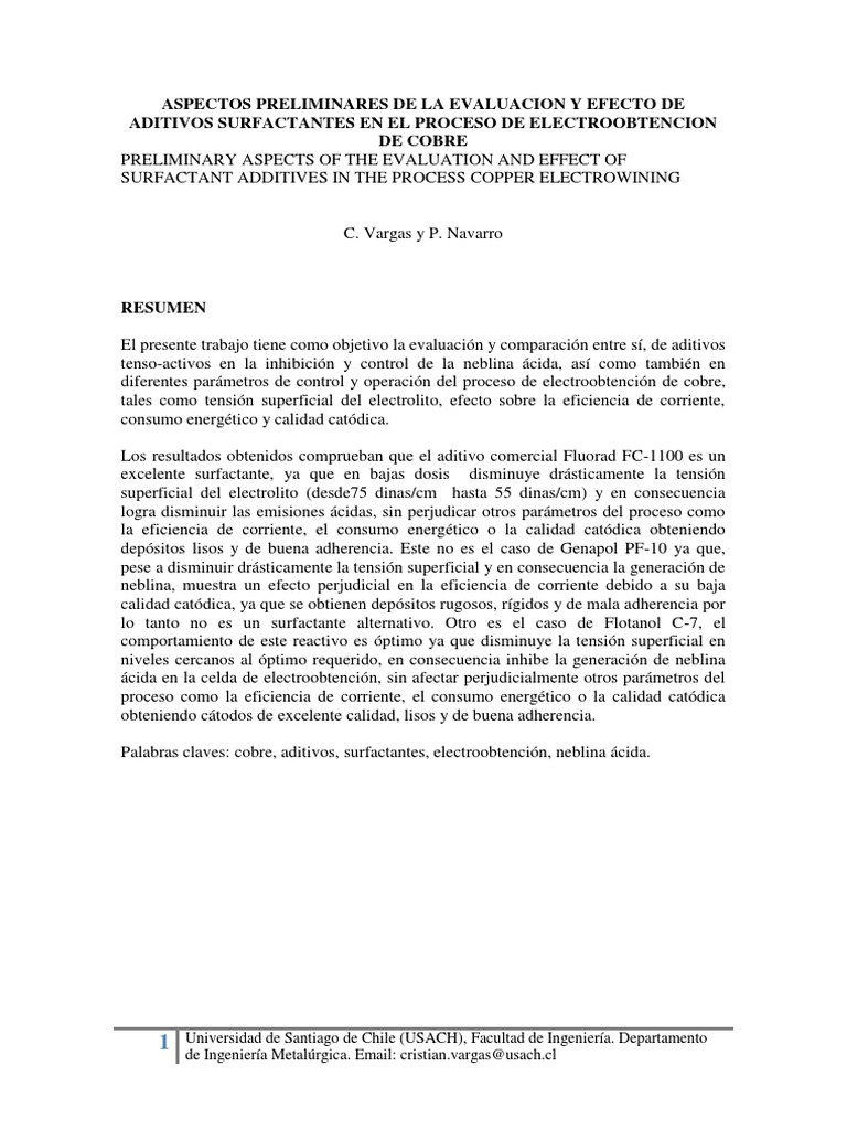 Paper Sobre Reactivos para EW de Cu | PDF | Electrodo | Cobre