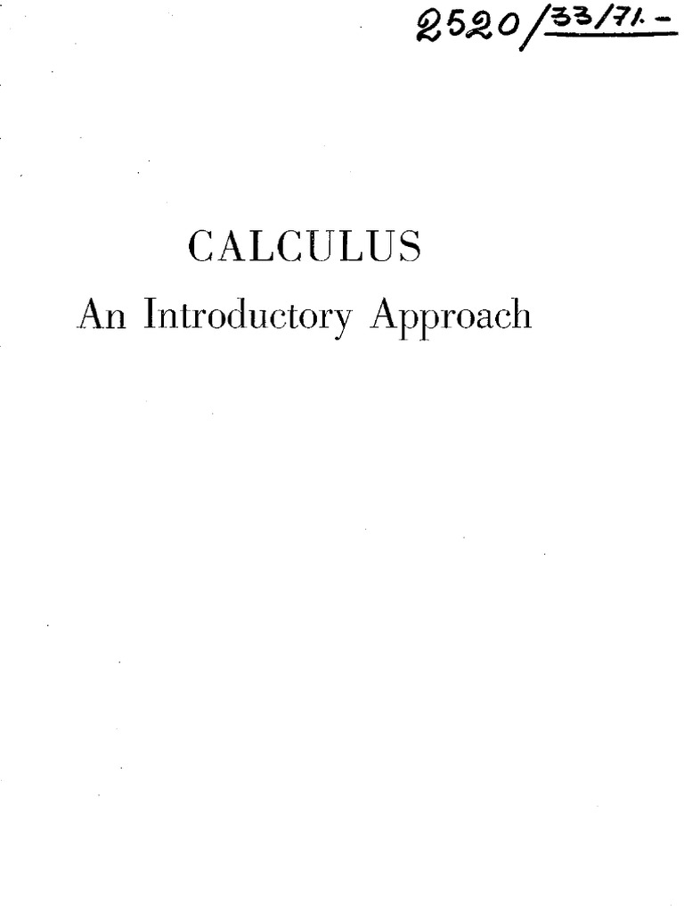 Calculus An Introductory Approach | PDF | Integral | Slope
