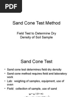 Sand Replacement Method Overview | PDF | Density | Weight