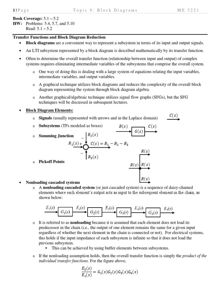 Block Diagram Analysis in Control Systems | PDF | Feedback ...