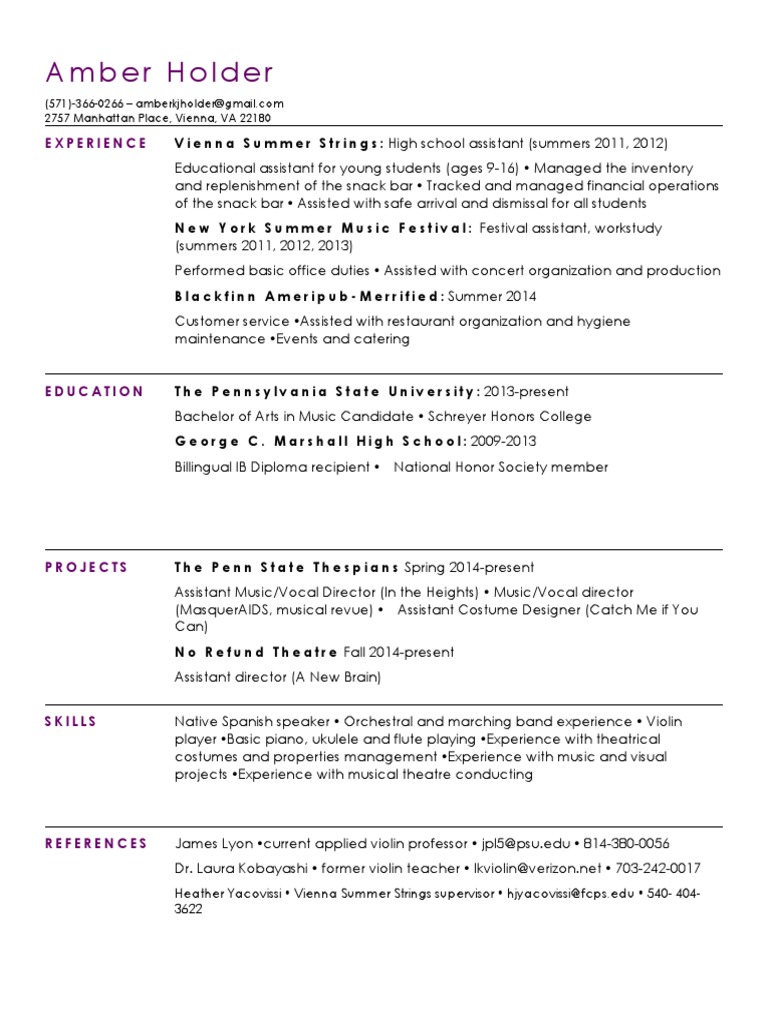 Amber Holder - Resume Final | PDF