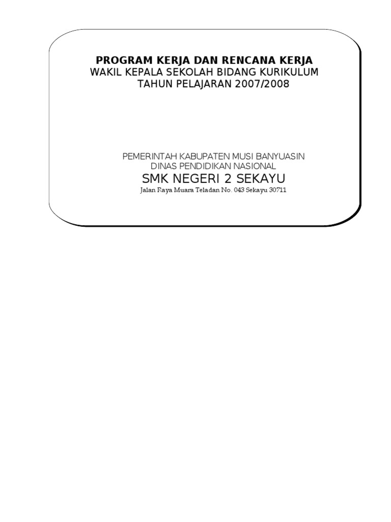 Program Kurikulum | PDF