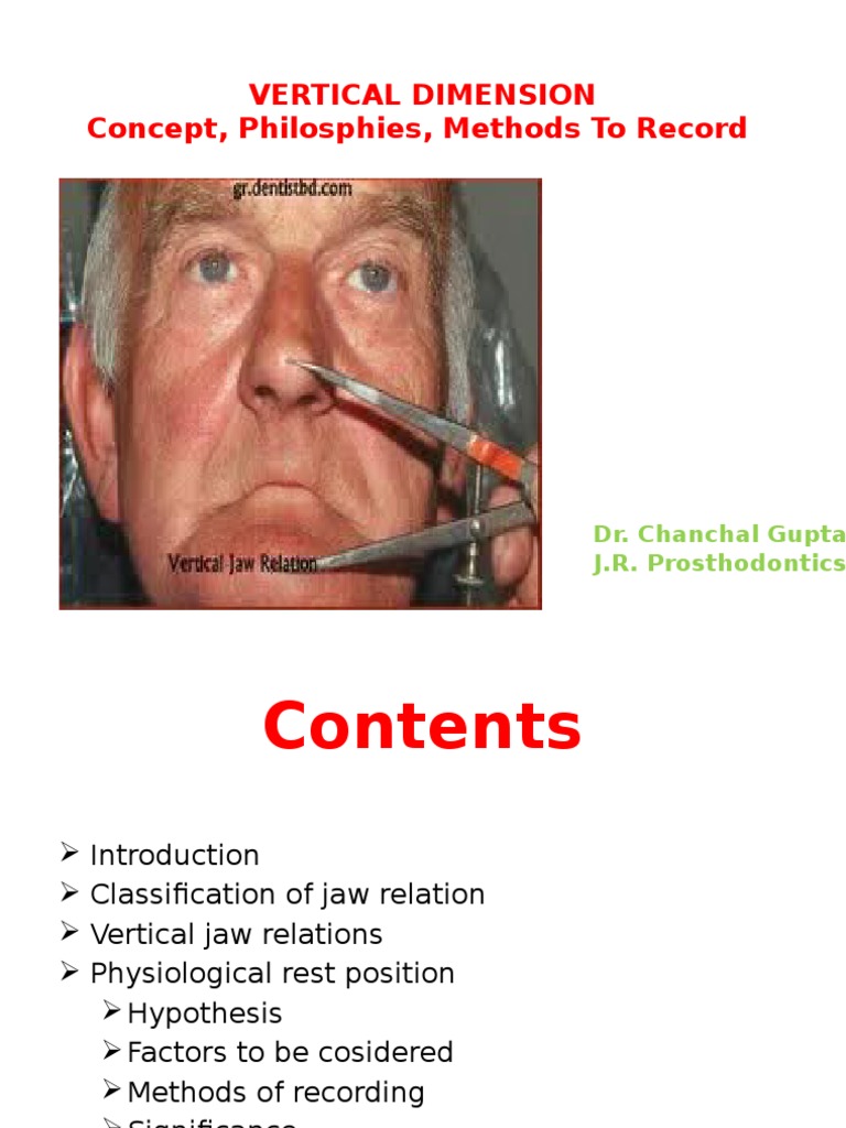 Vertical Dimension in Complete Dentures | PDF | Dentures | Electromyography