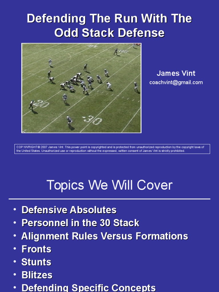 Defending The Run With The Odd Stack Defense | PDF | National Football ...