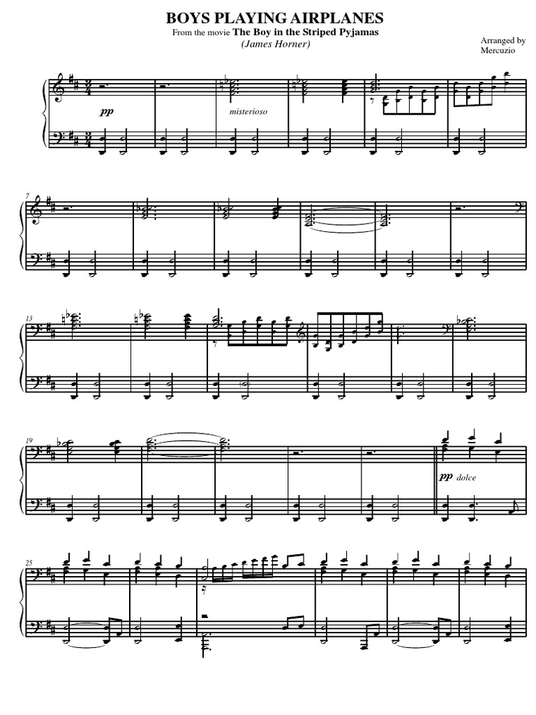 Boys Playing Airplanes James Horner PDF | PDF