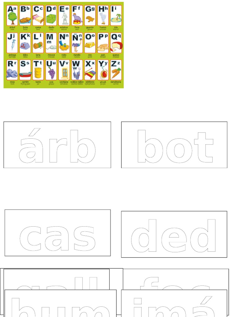 Palabras para Colorear | PDF | Juegos y actividades
