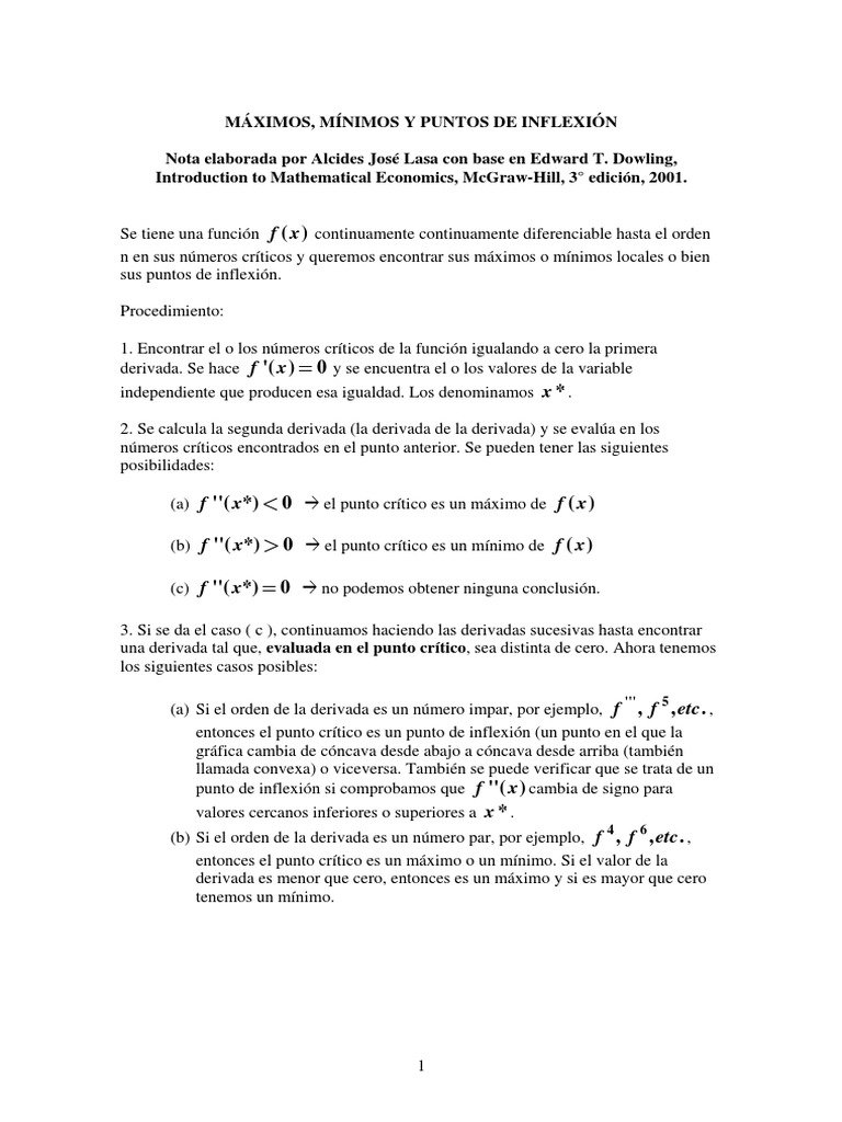 Ejercicios Resueltos de Maximos y Minimos | PDF | Derivado | Calculo diferencial