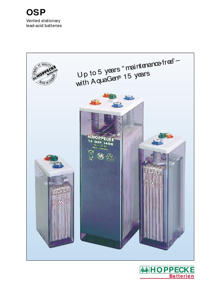 OSP Brochure Eng 04 98 | PDF | Battery Charger | Battery (Electricity)