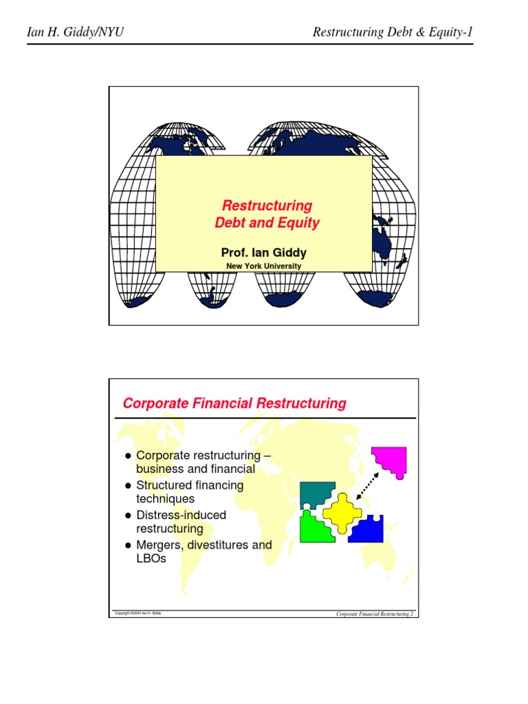 Restructuring Debt and Equity | PDF | Cost Of Capital | Beta (Finance)