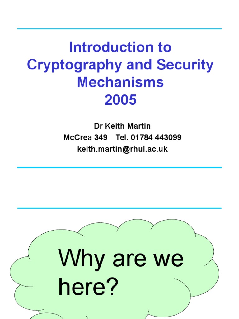 Introduction To Cryptography And Security Mechanisms 2005 Pdf