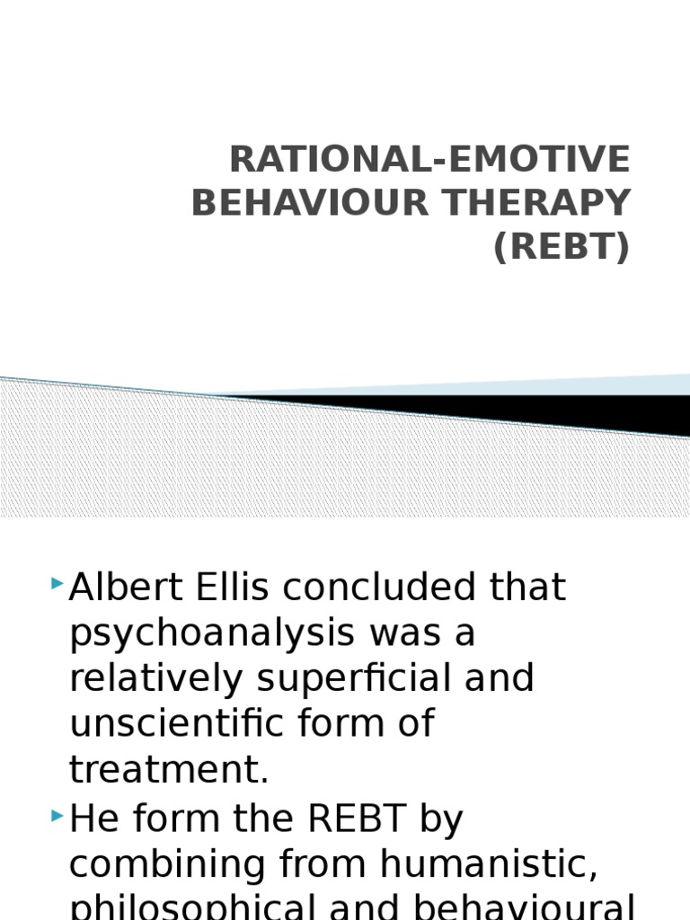 Rational-Emotive Behaviour Therapy (Rebt) | PDF | Rational Emotive ...