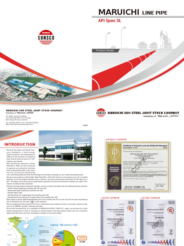 Maruichi Gi Pipe | PDF | Ultimate Tensile Strength | Pipe (Fluid ...