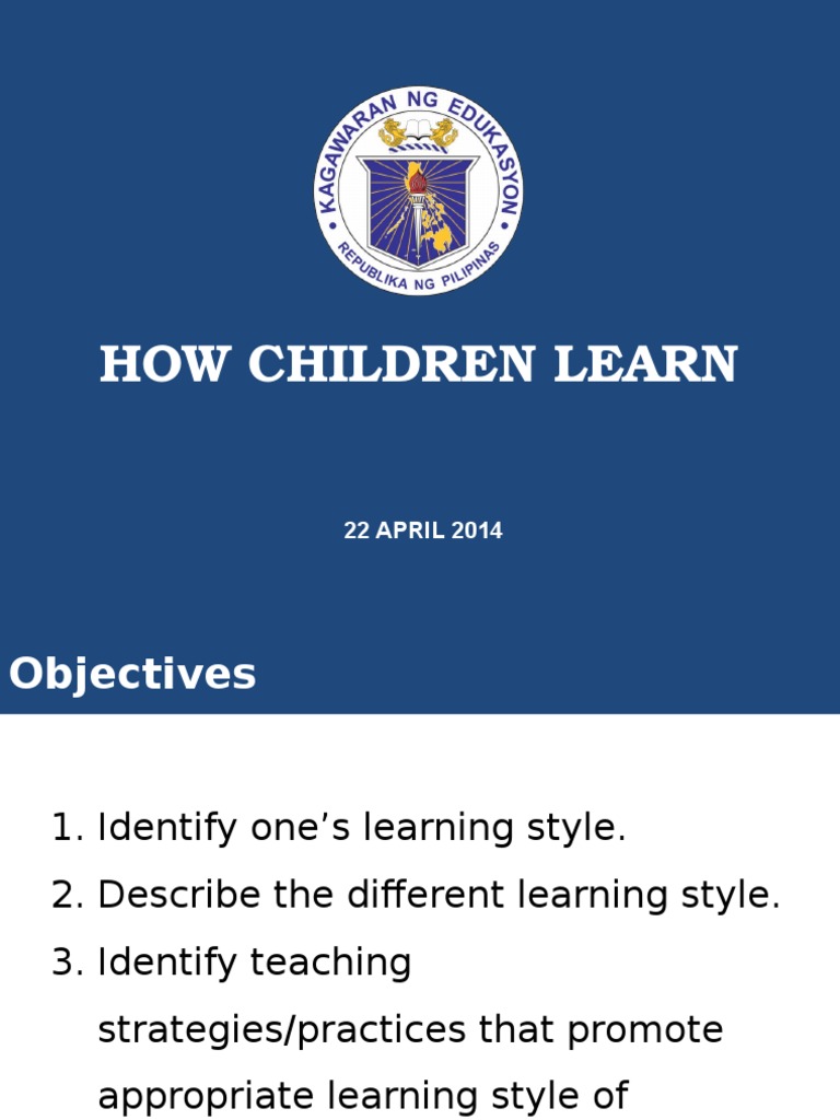 How Children Learn | PDF | Learning Styles | Learning