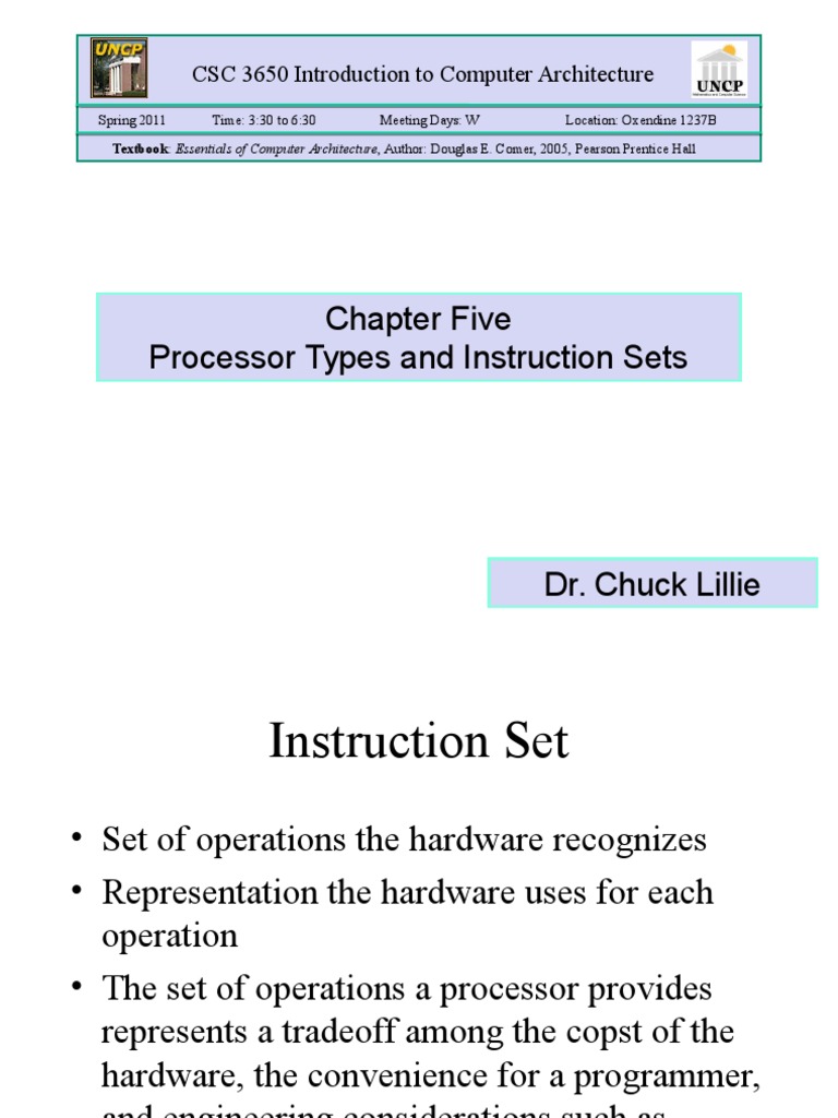 Chapter Five Processor Types and Instruction Sets | PDF | Instruction Set | Central Processing Unit