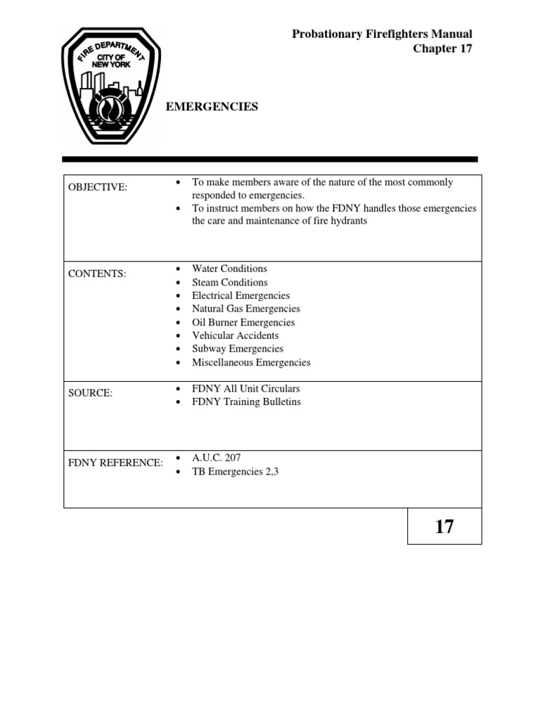 Probationary Firefighters Manual | PDF | New York City Fire Department ...