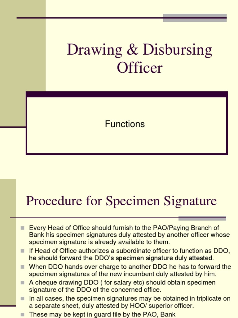 DDO - Presentation PDF | Download Free PDF | Cheque | Government