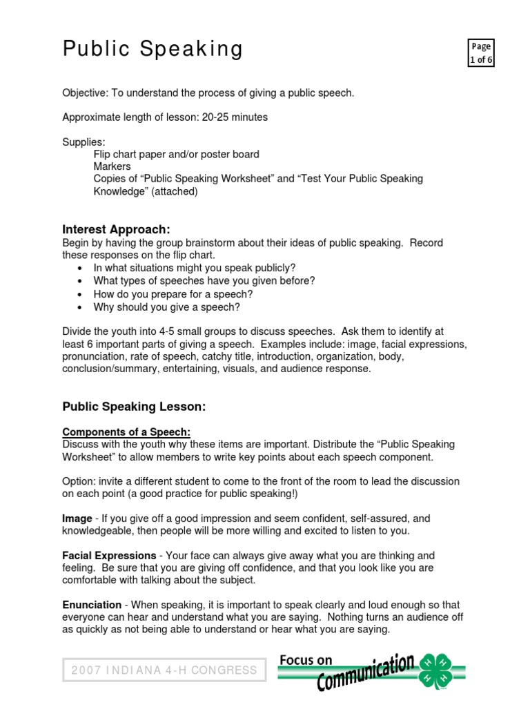 Public Speaking - Final | PDF | Public Speaking | Persuasion