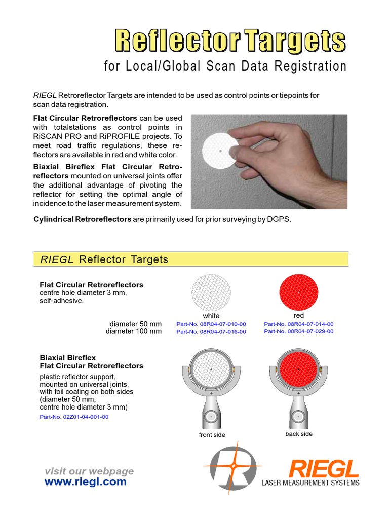 10 DataSheet Reflector-Targets 22-08-2006 | PDF | Optics | Equipment