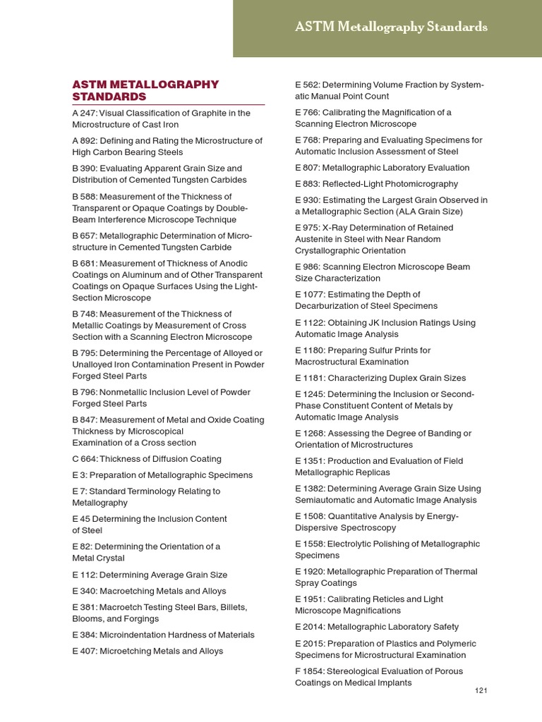 Astm Iso Standards – Normes Astm Et En – VHGMX