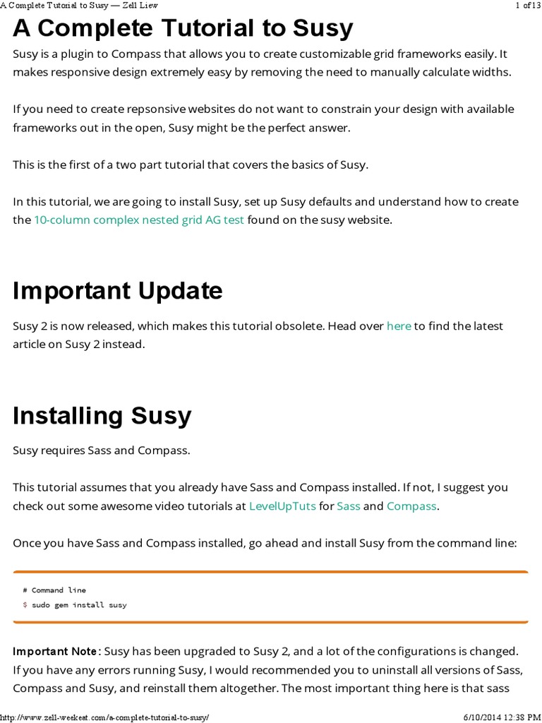 A Complete Tutorial To Susy | Download Free PDF | Software Engineering ...